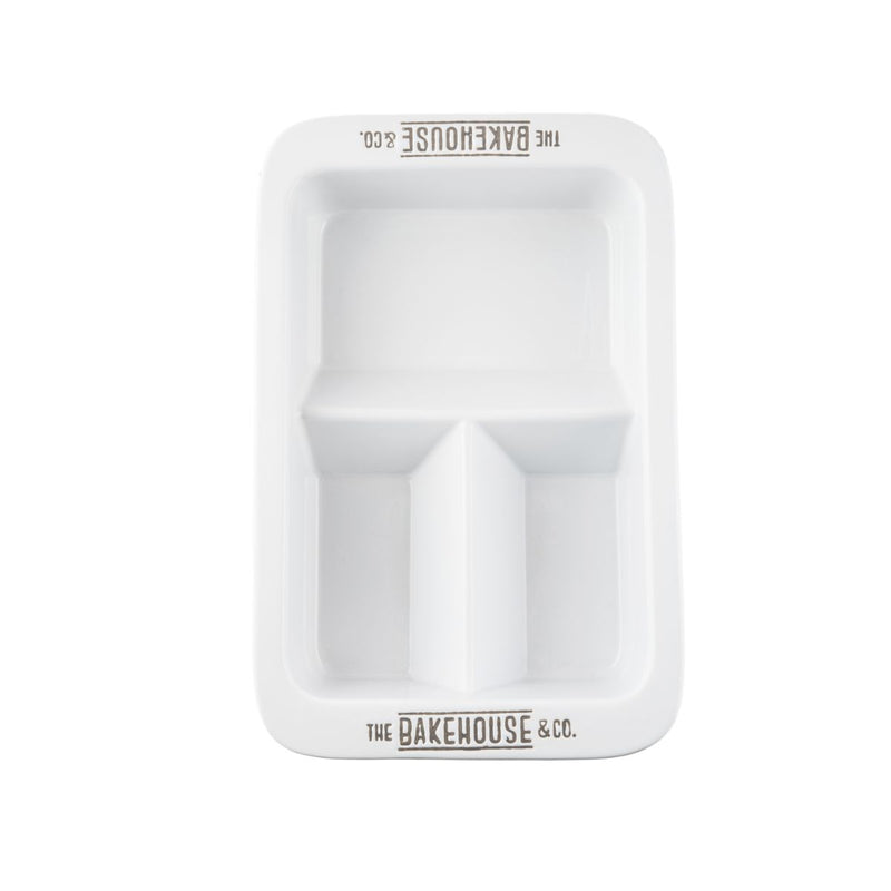 BAKEHOUSE 30CM CERAMIC RECTANGULAR DIVIDED DISH – SAK Home