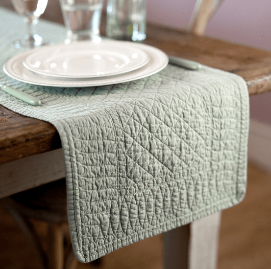 Mary Berry Signature Pistachio Cotton Table Runner – SAK Home
